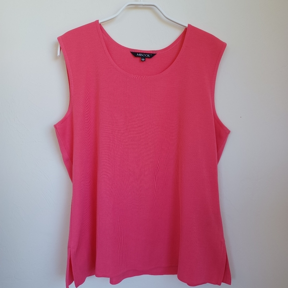 Misook | Tops | Misook Pink Shell Tank Sleeveless Size Large | Poshmark